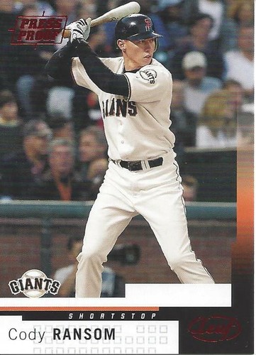 2004 Leaf Press Proof Red Cody Ransom 198 Giants | eBay