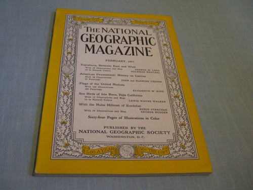 VINTAGE NATIONAL GEOGRAPHIC February 1951 YUGOSLAVIA United Nations ...