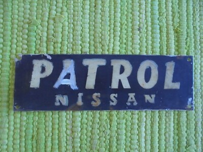 Vintage 1960's NISSAN PATROL Emblem Nameplate Badge 60 Series Japanese ...