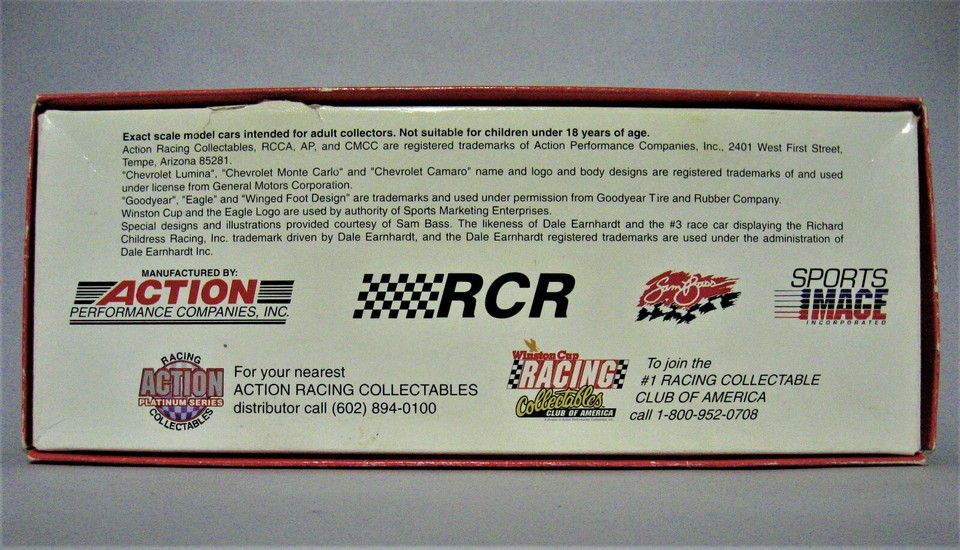 RARE ORIGINAL 1/24 DALE EARNHARDT 1995 SILVER WINSTON SELECT CWC "PARTS ...