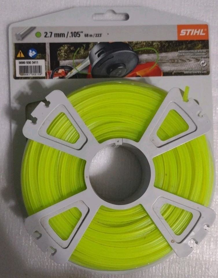 Stihl 0000-930-3411 Trimmer Line .105" 223ft Neon Green Roll | eBay
