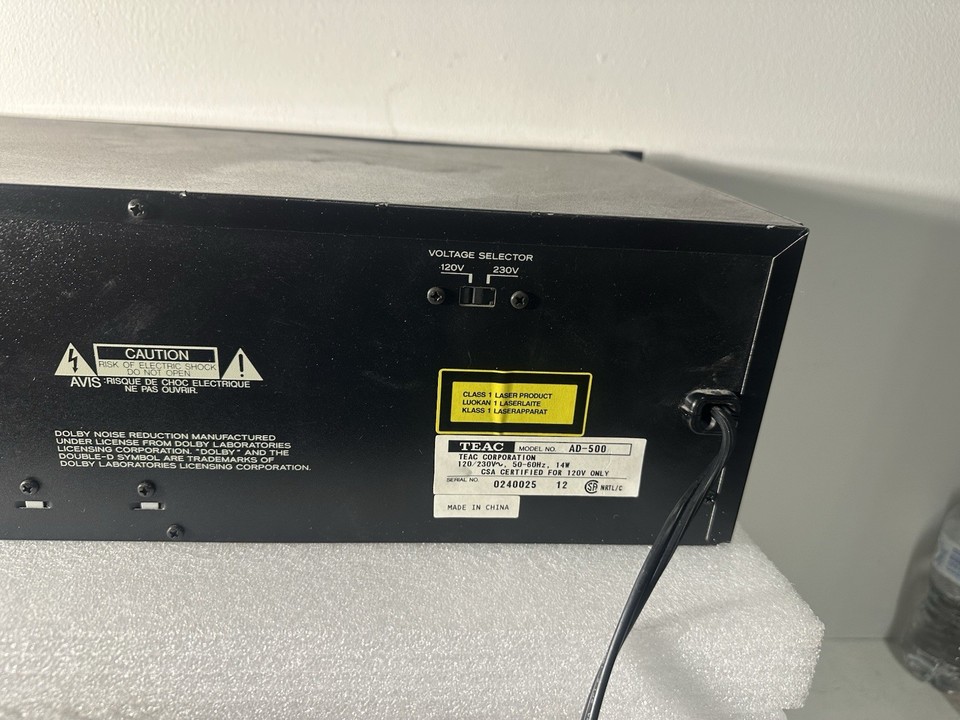 TEAC AD-500 – CD Player & Auto-Reverse Cassette Deck, Dolby B, RCA ...