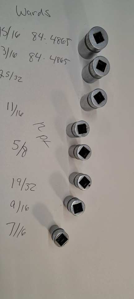 WARDS Master Quality 1/2 drive 12pt Socket SET , 84-4865, USA 8 PIECE ...