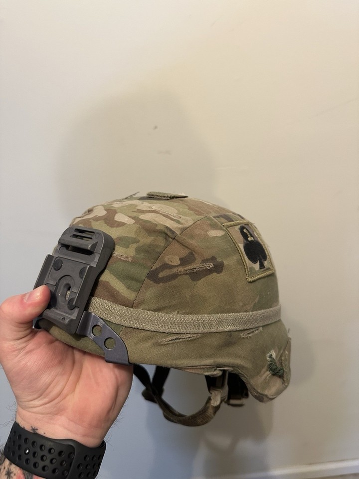 US ARMY ACH helmet size Large, OCP cover with unit insignia . | eBay
