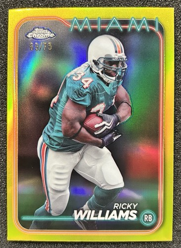 2024 Topps Chrome Football Ricky Williams #110 Yellow Refractor /75 | eBay