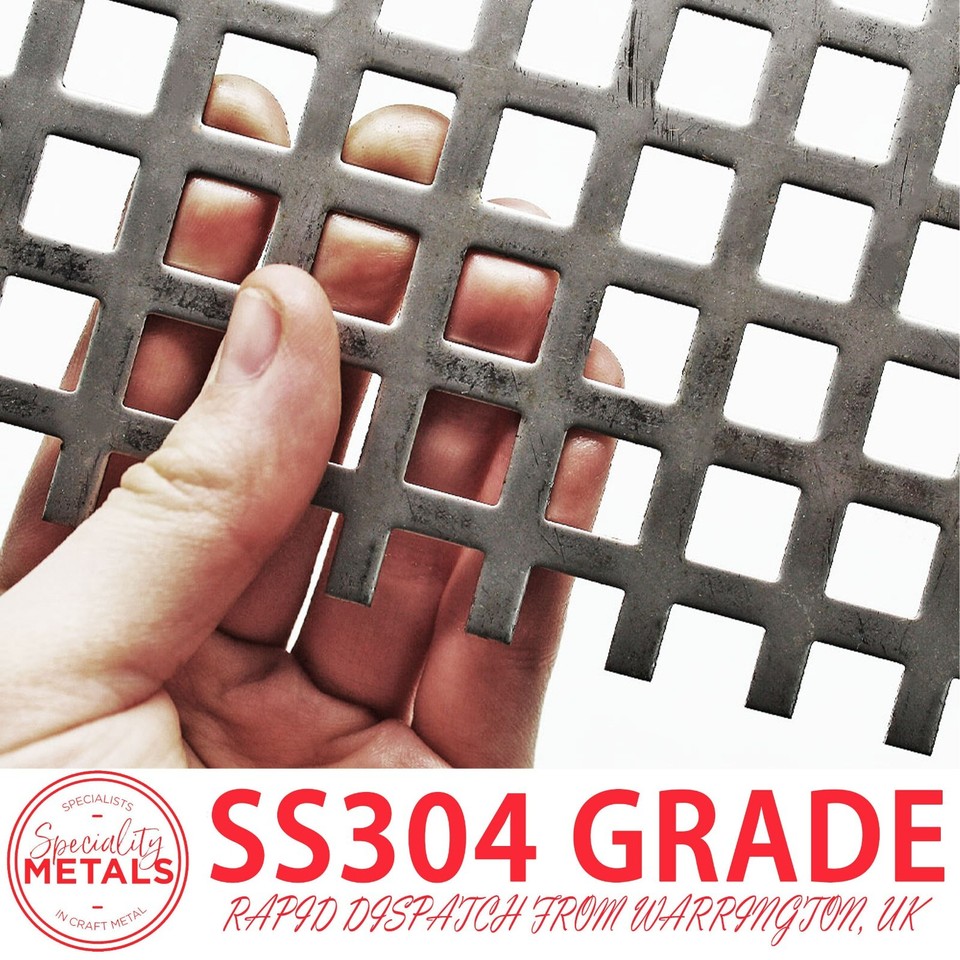Stainless Steel Square Perforated Mesh | 10mm Hole, 15mm Pitch, 1.5mm ...
