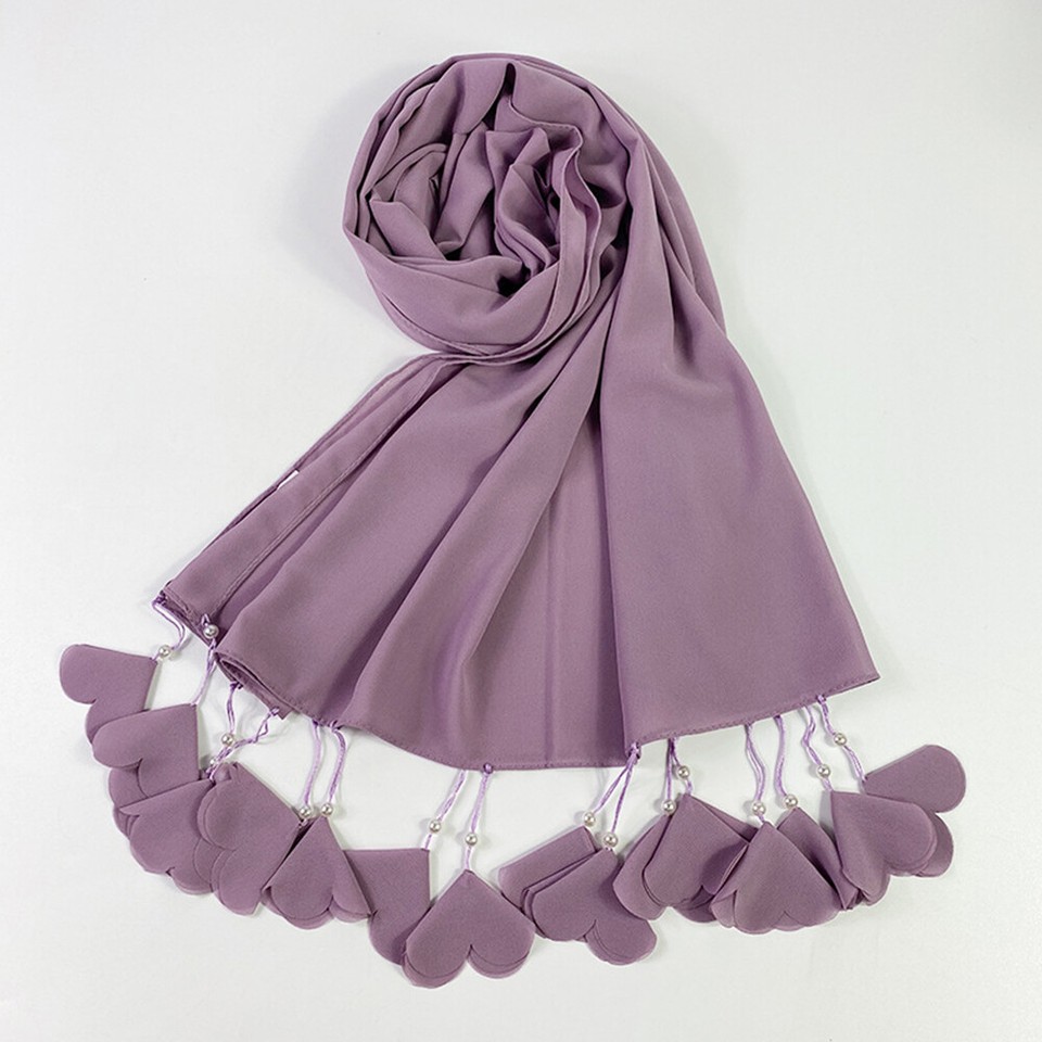Chiffon Hijab Scarf Women Muslim Scarves Wrap Shawl Flower Hijabs ...