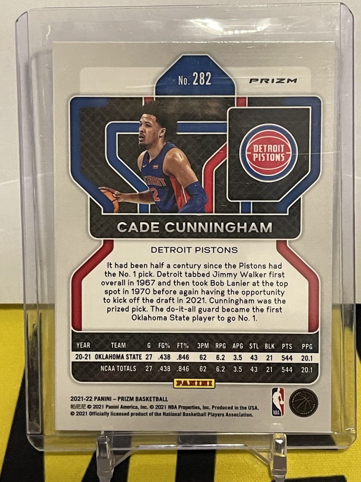 2021-22 Panini Prizm Cade Cunningham RC #282 75th Anniversary Blue ...
