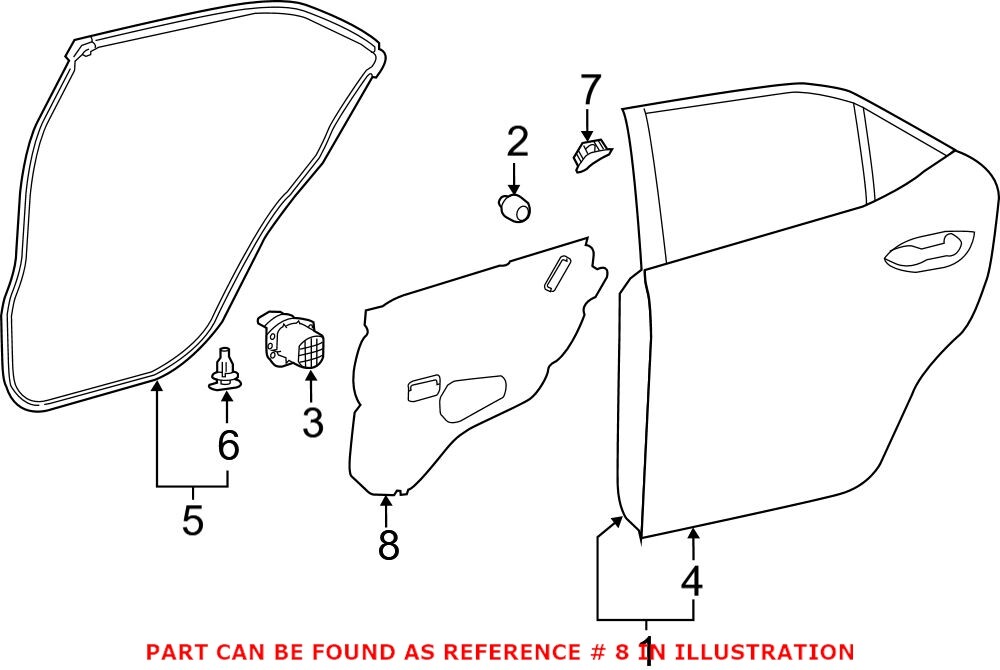 Genuine OEM Door Water Deflector for Toyota 6784102260 | eBay