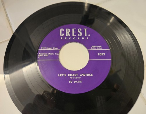 HOLLYWOOD 1956 ROCKABILLY 45 GENE ''BO'' DAVIS EDDIE COCHRAN on CREST ...