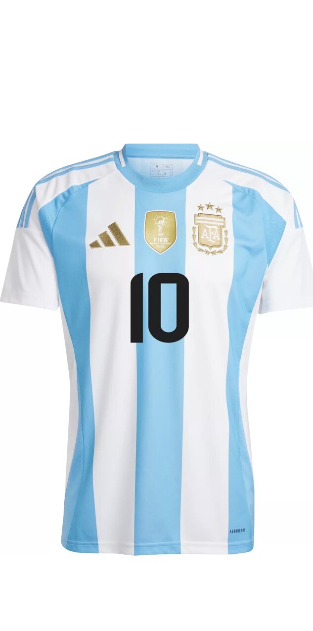 Authentic 2024 MENS ADIDAS MESSI ARGENTINA Home Jersey IX7790 Size ...