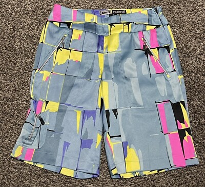 Jamie Sadock Outdoor Patterned Colorful golf shorts pockets size 0 ...