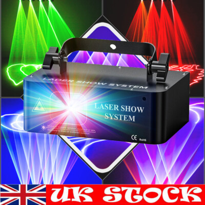 500mW RGB 3D Scanner Laser Projector LED DMX512 Disco Party DJ Light ...