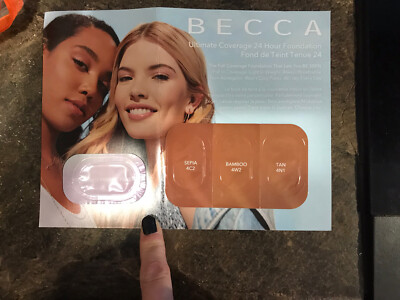 NEW BECCA Ultimate Coverage 24hr Foundation Sample DARK Colors Sample ...