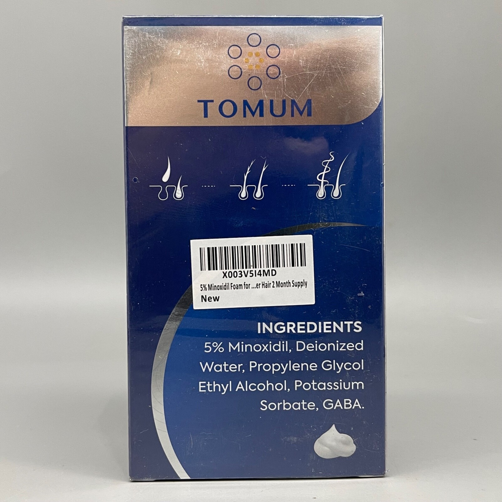 TOMUM Topical Foam Hair Regrowth Treatment Unscented 1PK x 60ml Exp 5/ ...