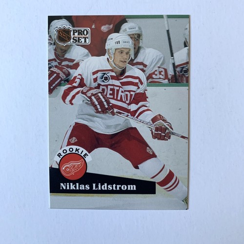 Nicklas Lidstrom #531 rookie card Detroit Red Wings 1991-92 Pro Set Hockey | eBay
