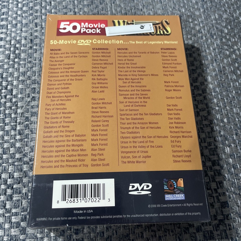 Warriors - 50 Movie Collection - Anniversary Edition 13 Dvd Set Factory Sealed 826831070223 | eBay