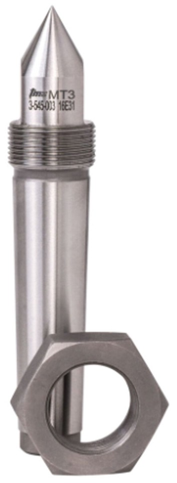 MT4 Dead Center with Draw-Off Nut Alloy Steel with 60° Point, T.I.R. 0. ...