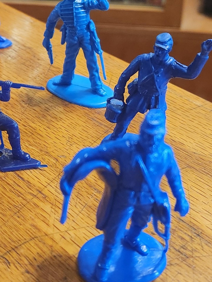 18x Military Miniature Marx Civil War era soldiers 2.5" figures 1:32 HH ...