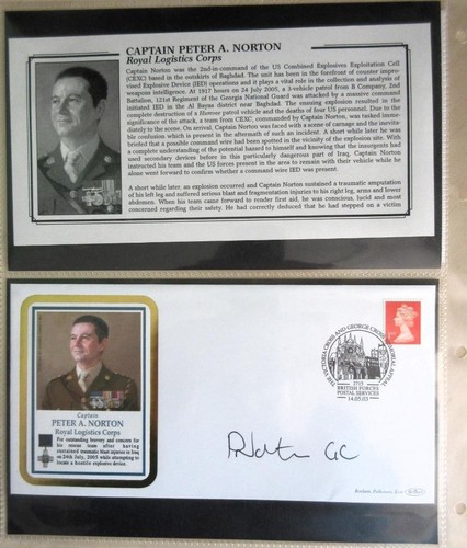 Victoria & George Cross Appeal SIGNED STAMP COVER, Captain PETER NORTON ...