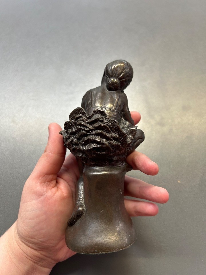 vintage 'MENTON MANOR' ballerina girl gold cast bronze figurine- CG BE2 ...