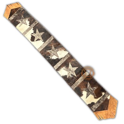 Cowhide Table Runner Star Design 7ft long - Table Decor Runner | eBay