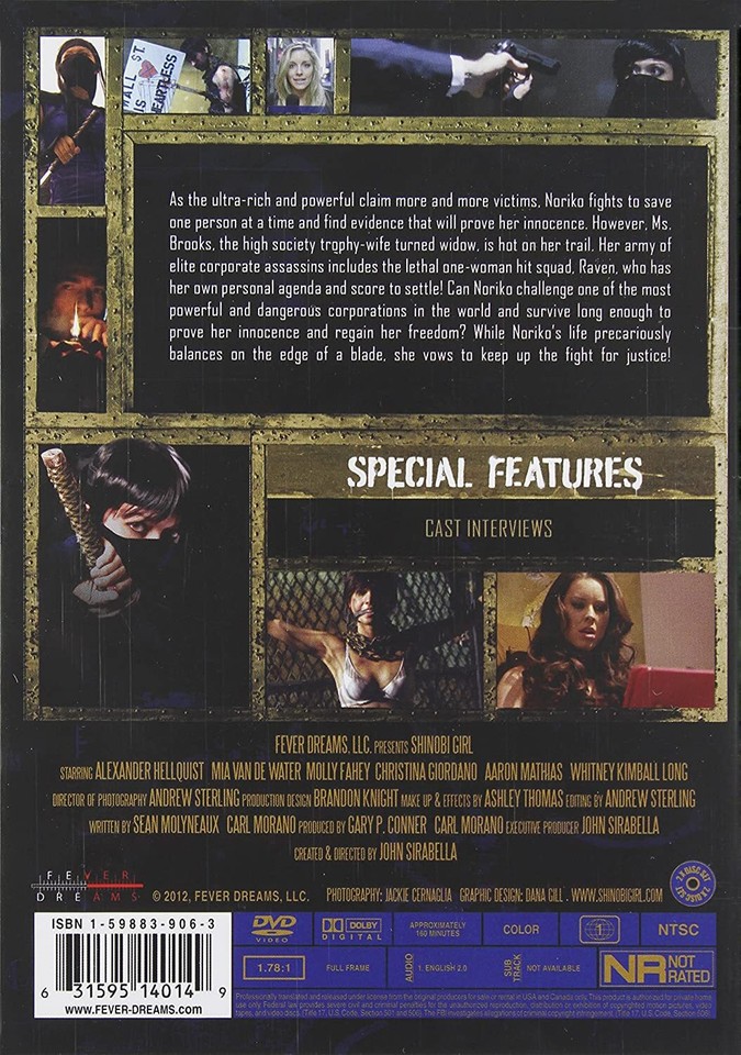 Shinobi Girl (DVD) Alexandra Hellquist Mia Van de Water Molly Fahey (US ...