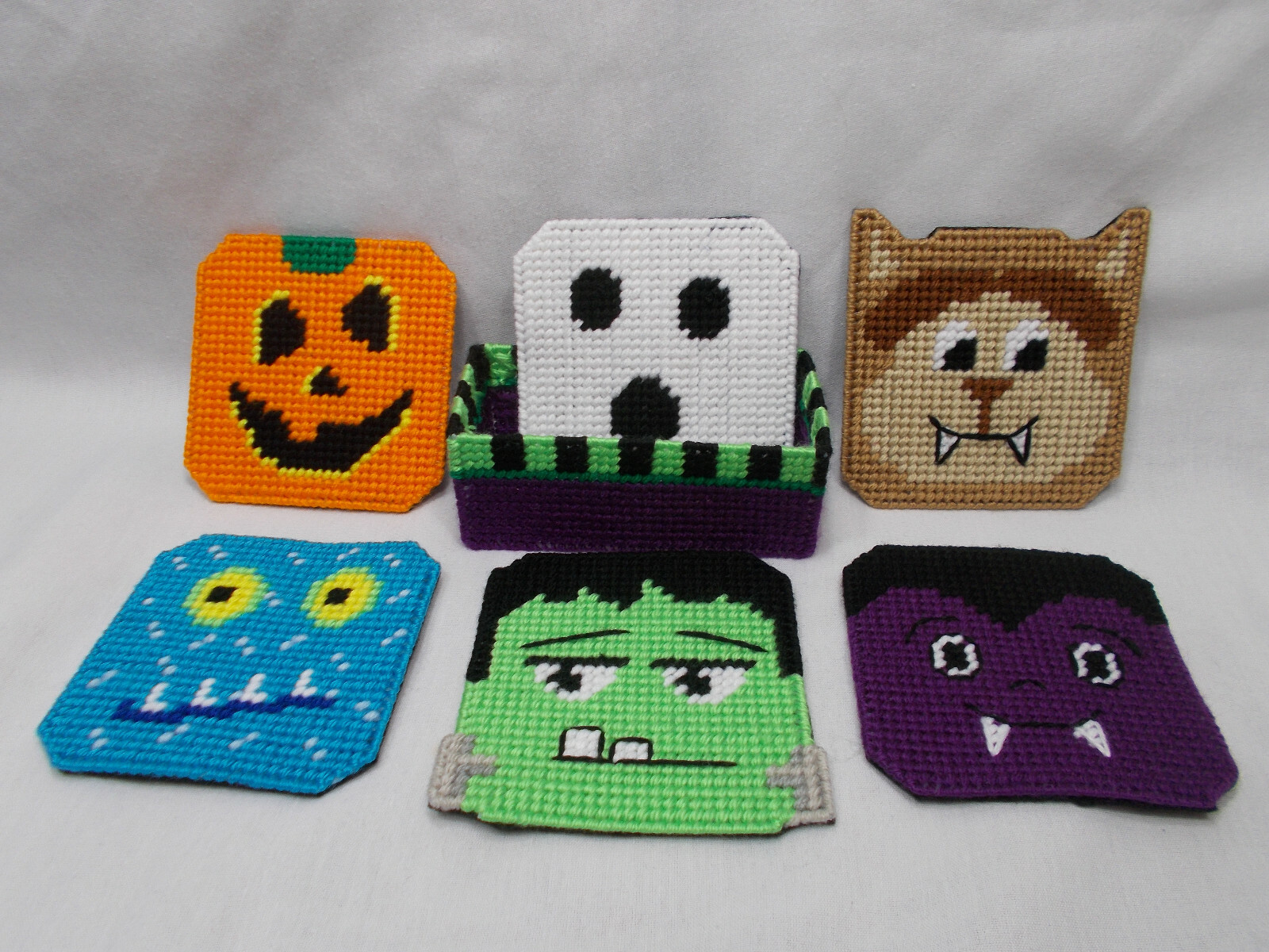 Handmade Plastic Canvas Coaster Sets | eBay