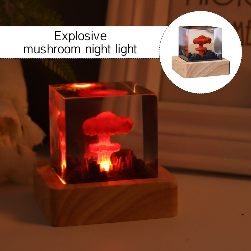 Creative Night Light Nuclear 3D Explosion Bomb Mushroom Cloud Decor ...