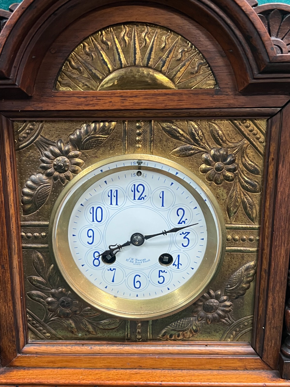 Antique J.W. Benson Mantel Clock, London-Made, Late 19th Century | eBay