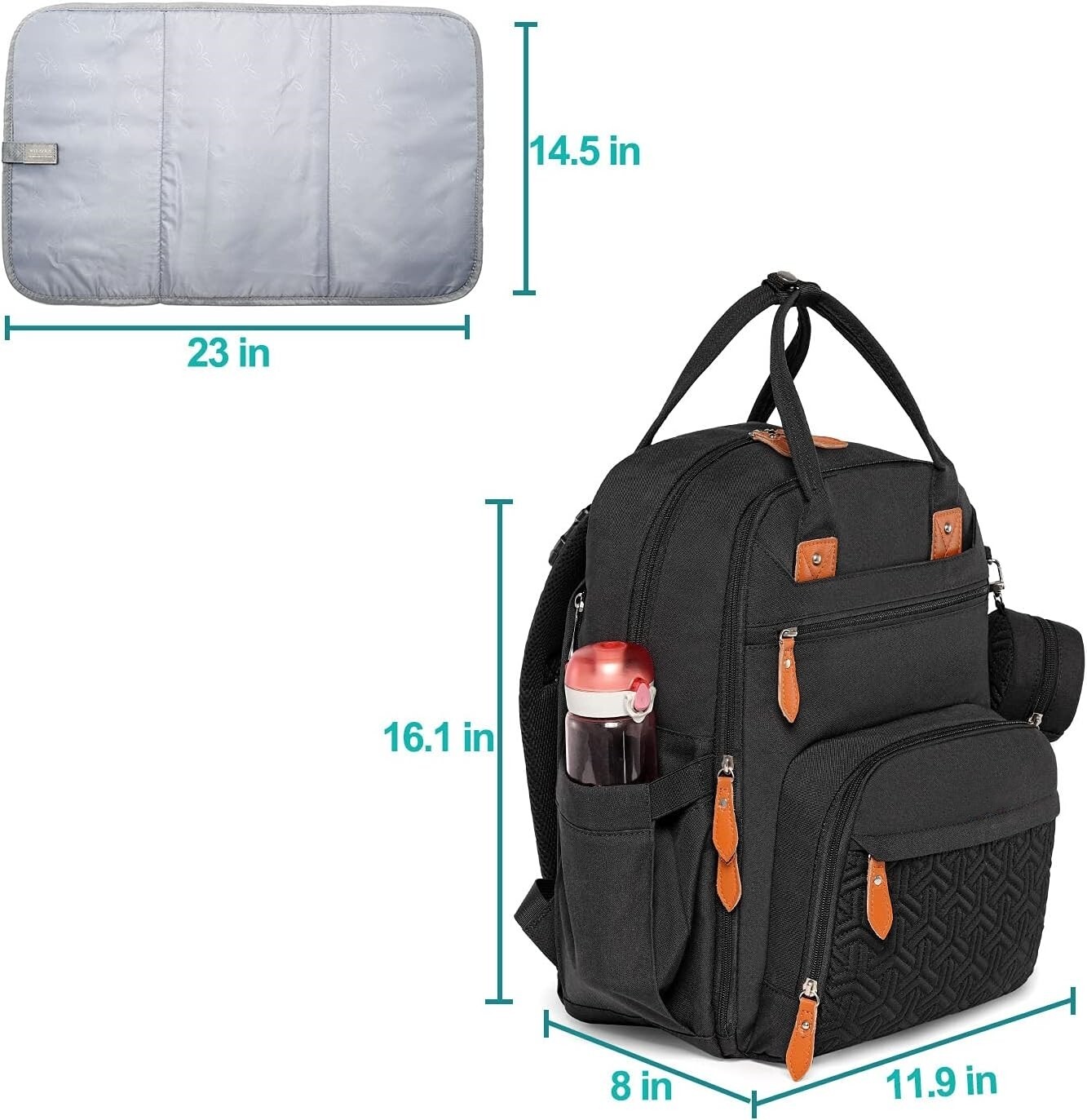 Baby Diaper Changing Bag Mummy Nappy Backpack Hospital Bag with ...