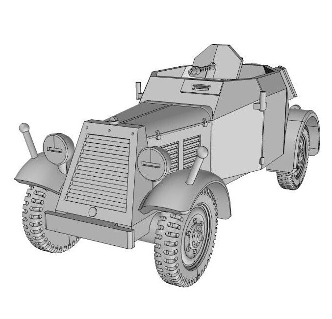 WW2 GERMAN Sd.KFZ-13 ARMOURED RECON VEHICLE 3D PRINTED, MANY SCALES ...