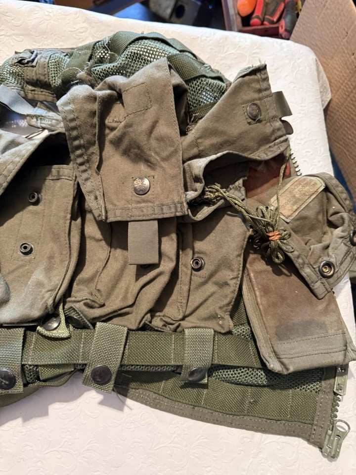 USGI Survival Vest CMU-33/P22P-18 OD Green w/ Pouches & Extraction ...
