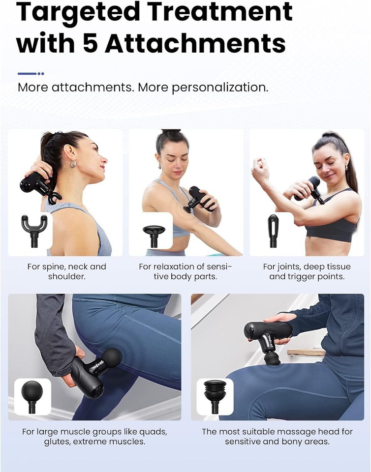 2PCS/Set Q2 Mini Massager gun + Hand Grip Exerciser for Gym Sport ...