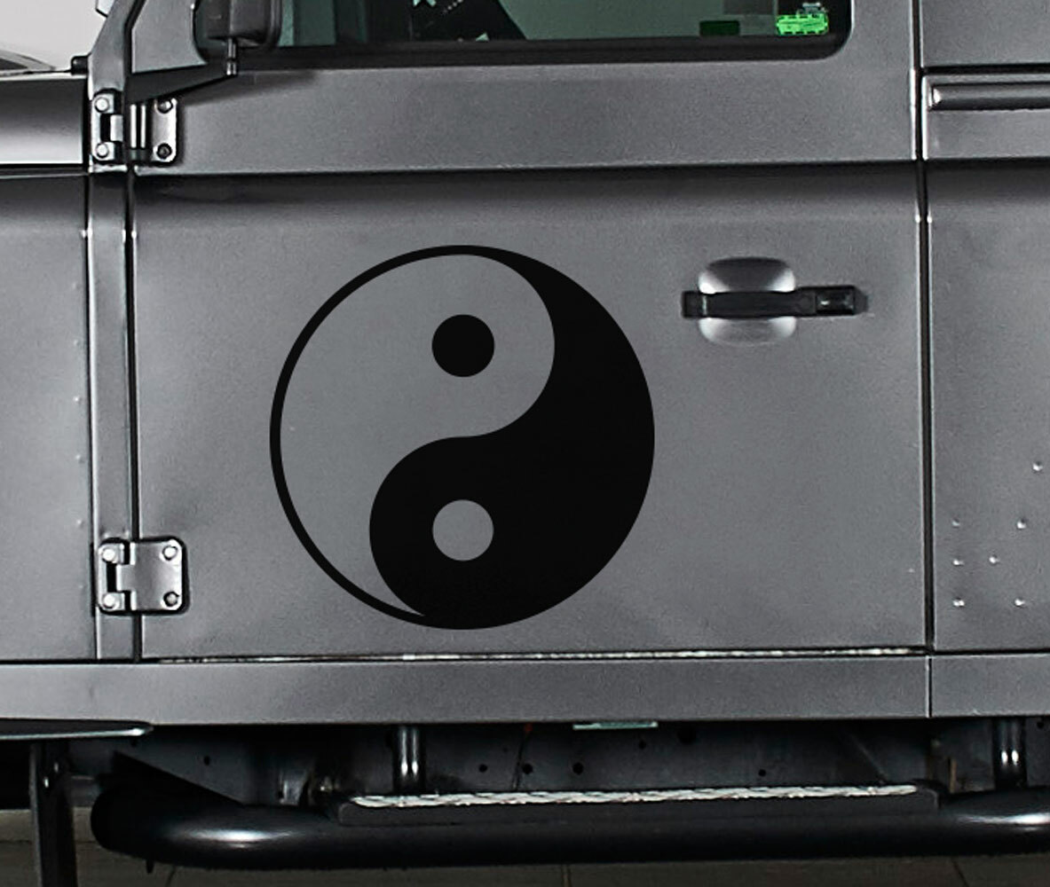 YIN YANG YING YANG Decal Sticker Car Sign Laptop Door Wall Oriental ...