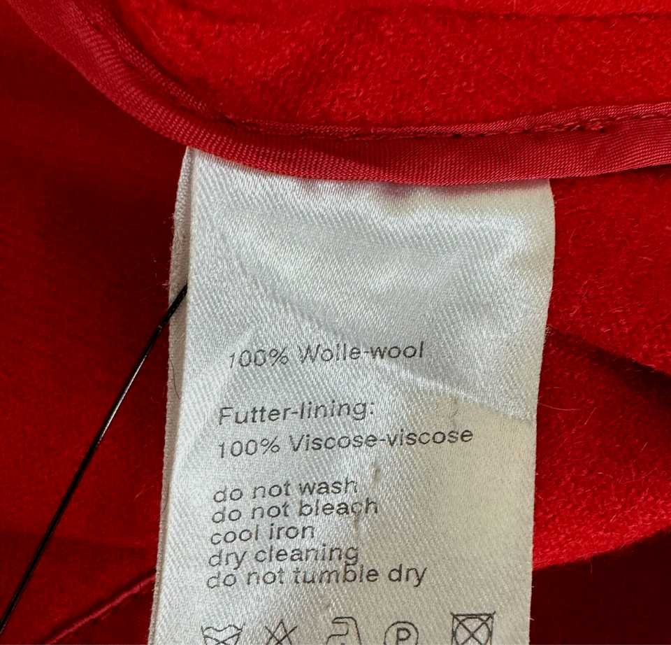 Akris $2K Auth 6 US 42 IT 36 D M Red 100% Wool Drawstring Jacket Coat ...