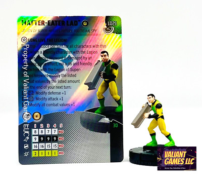 DC Heroclix Matter-Eater Lad #025 & #L025 Legacy Card Masters of Time ...