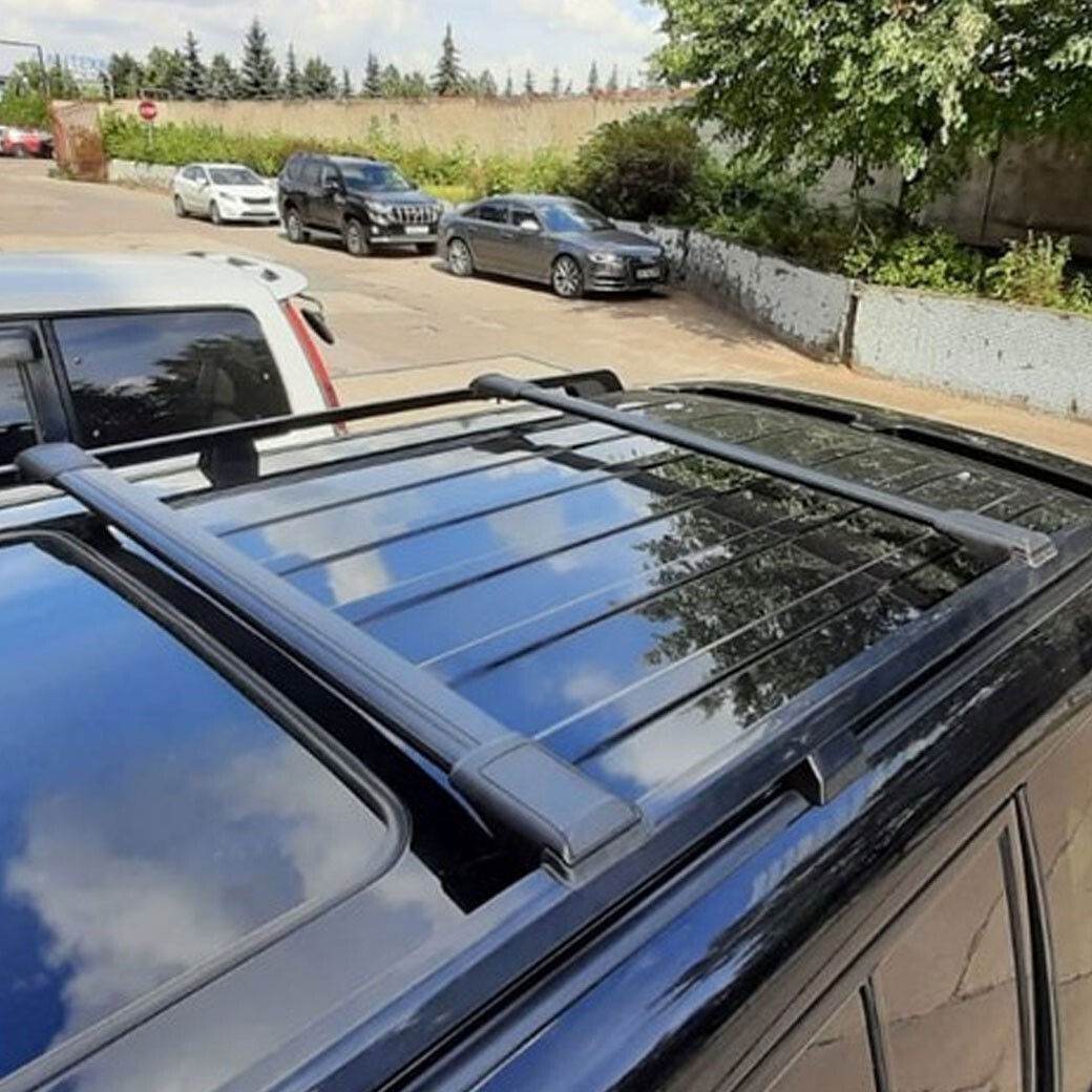 To fits Peugeot Rifter Since 2018 Cross Bars Roof Rack Black Set | eBay