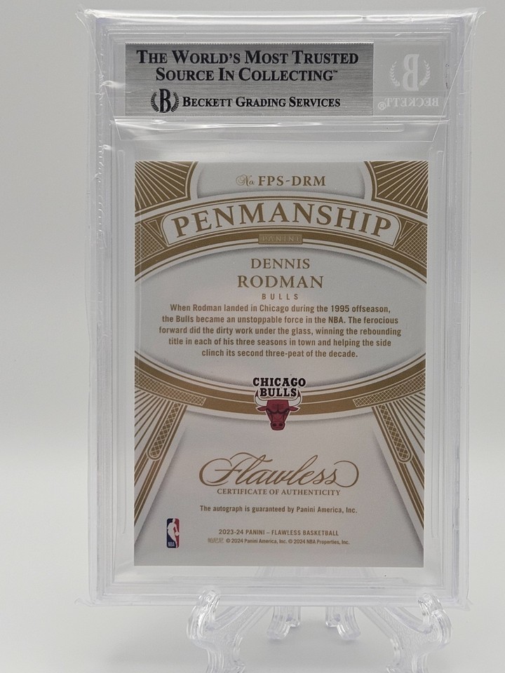 2023-24 Flawless FPS-DRM Dennis Rodman Autograph Blue /8 Bulls BGS 9 | eBay