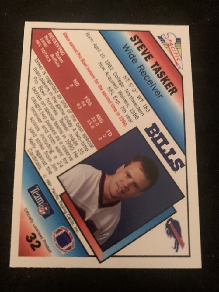 1991 Pacific - Steve Tasker #32 | eBay