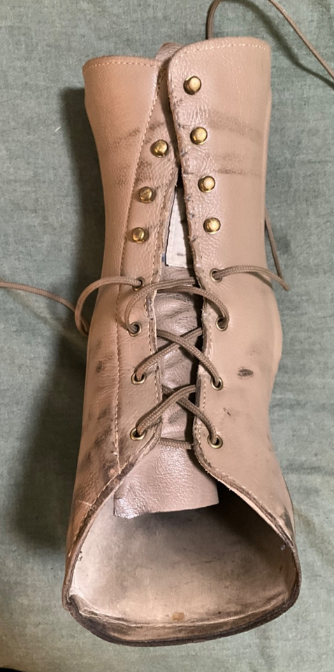 Azafo Arizona Biege LEATHER LACE UP Left Ankle Brace ORTHOPEDIC Boot ...