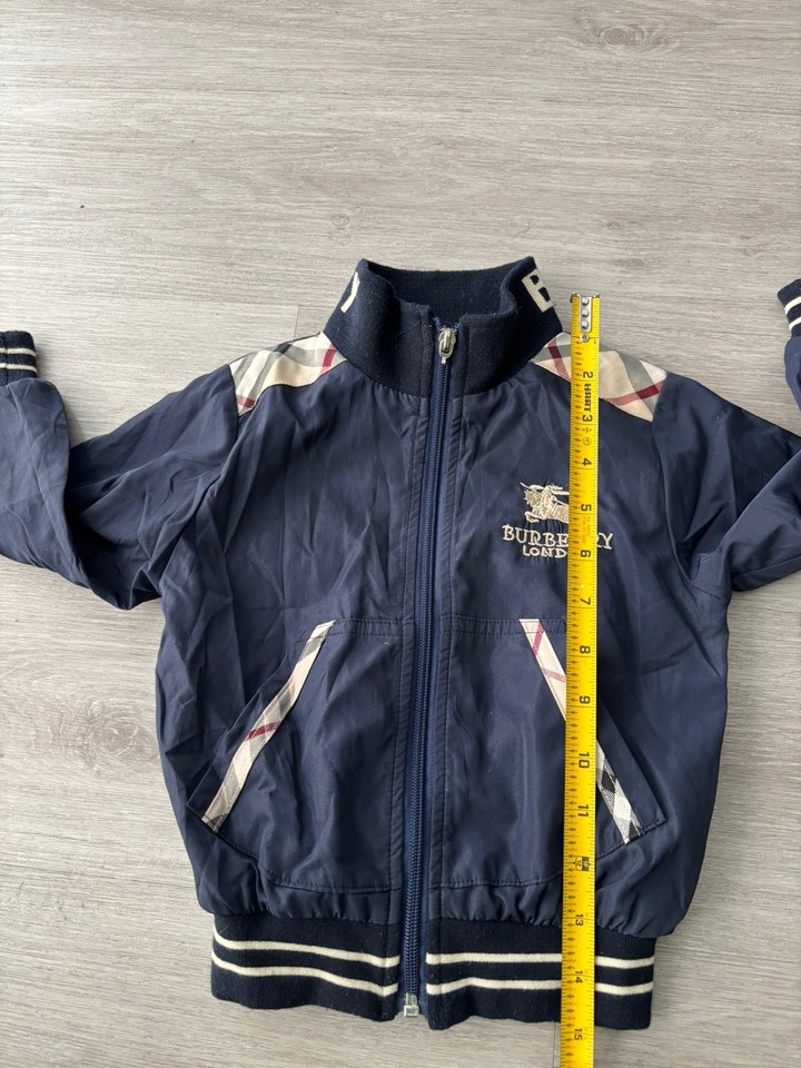 Burberry Quilted Jacket Youth Small Black Logo Design | eBay UK