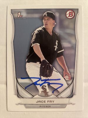 2014 Bowman Jace Fry Autographed Card #DP80 Chicago White Sox CB345 | eBay