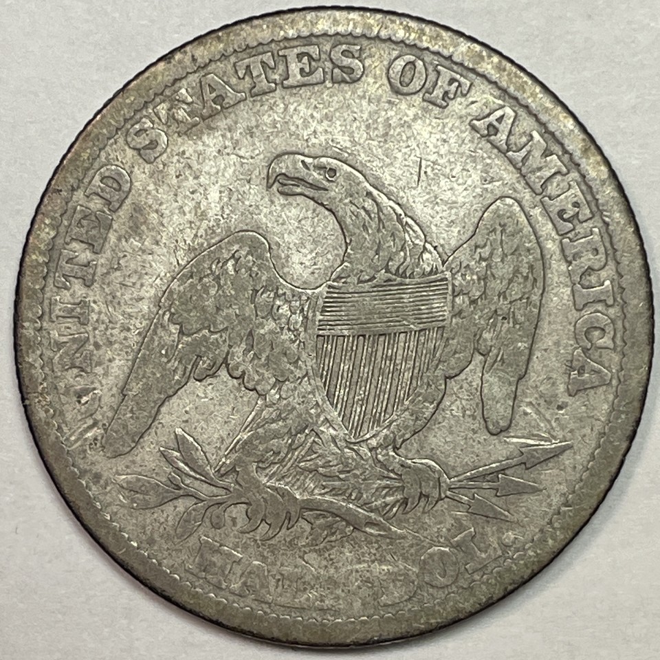 1838 Reeded Edge Half Dollar Fine F Coin #16710 | eBay