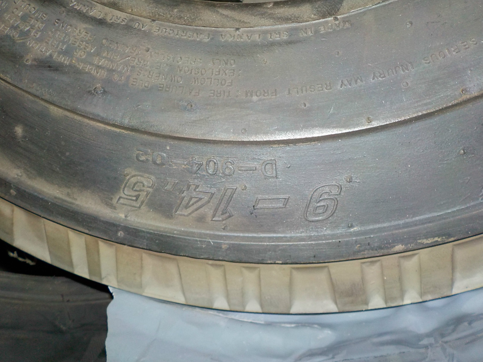 1x Otr Reifen wearmaster 9 - 14,5 D 904-02 Staplerreifen non marker ...