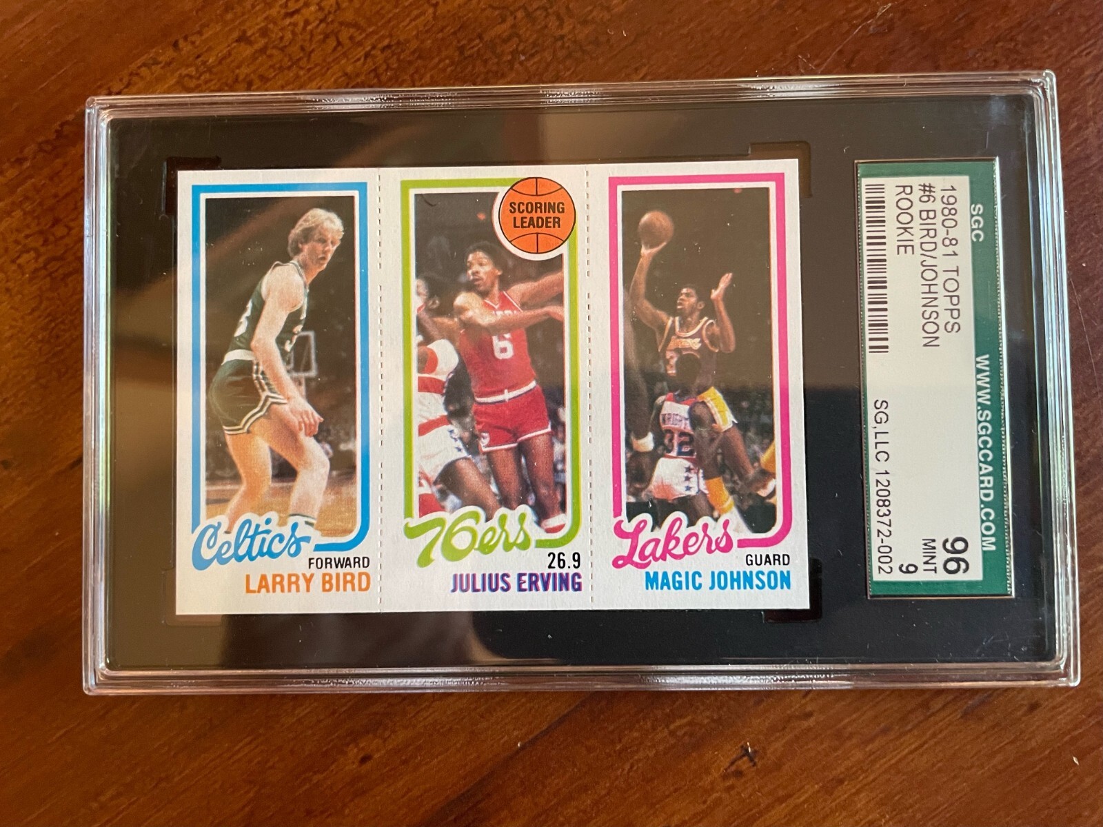 1980-81 TOPPS #6 LARRY BIRD/MAGIC JOHNSON ROOKIE CARD SGC 9 MINT 96 | eBay