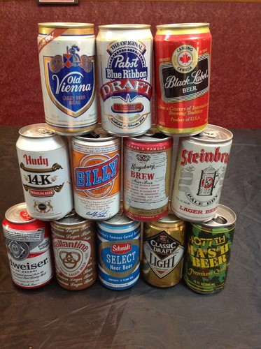 Lot of 12 vintage aluminum breweriana empty beer can collection | eBay