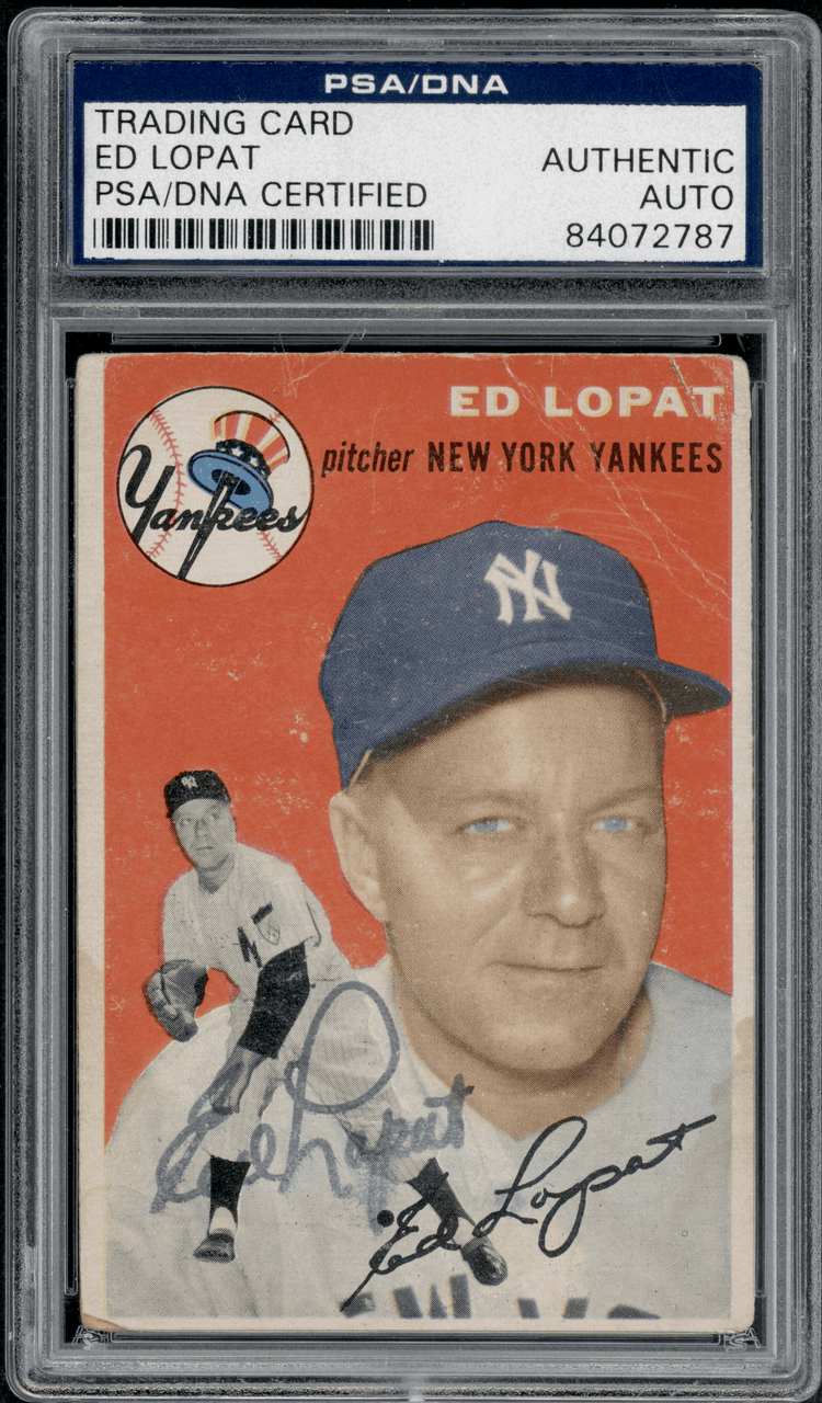 1954 Topps Ed Lopat #5 PSA Authentic Auto | eBay