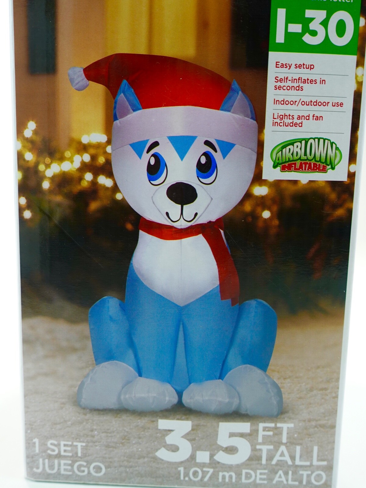 Inflatable Christmas Husky