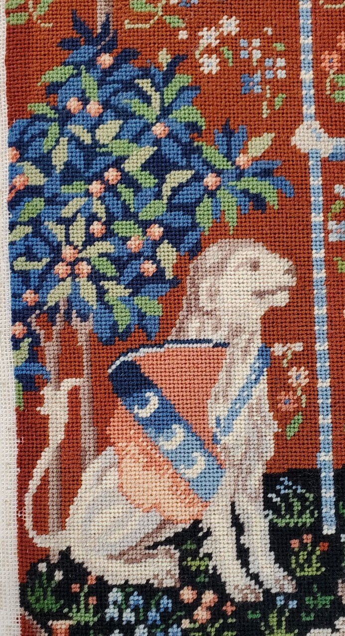 Vtg 1982 Timothy Glenn Tapestry Needlepoint Medieval Mythical 16×20 ...